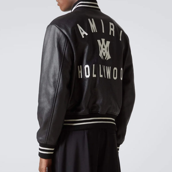 Amiri Hollywood Leather Bomber Jacket – Men’s Luxury Style ...